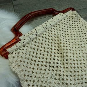 Vintage | Bags | Vintage Handmade 7s Knit Bag | Poshmark